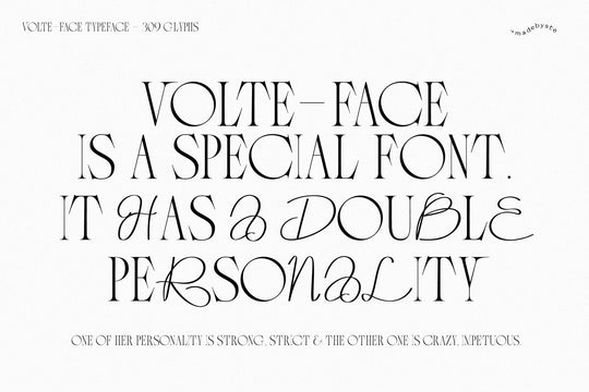Volte-Face Typeface – Madebysté